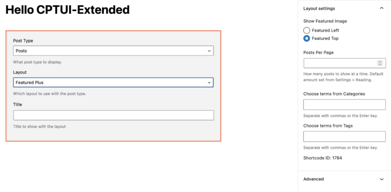 Featured Plus Layout - Pluginize Docs