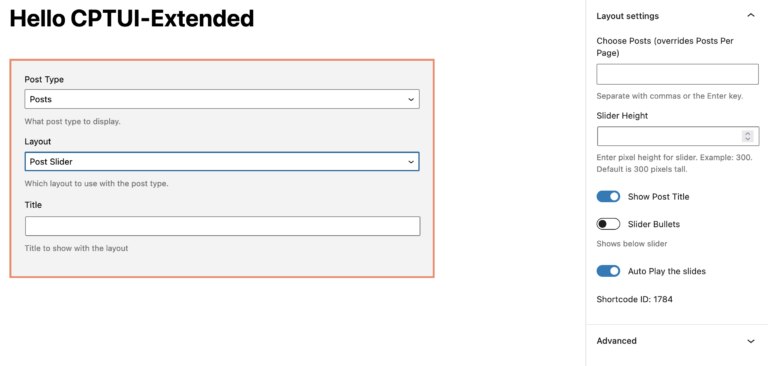 Post Slider Layout - Pluginize Docs